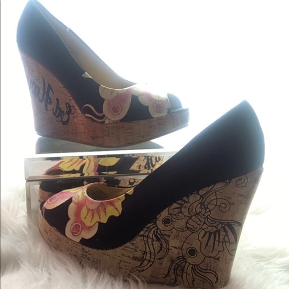 Ed Hardy | Shoes | Ed Hardy Wedges | Poshmark